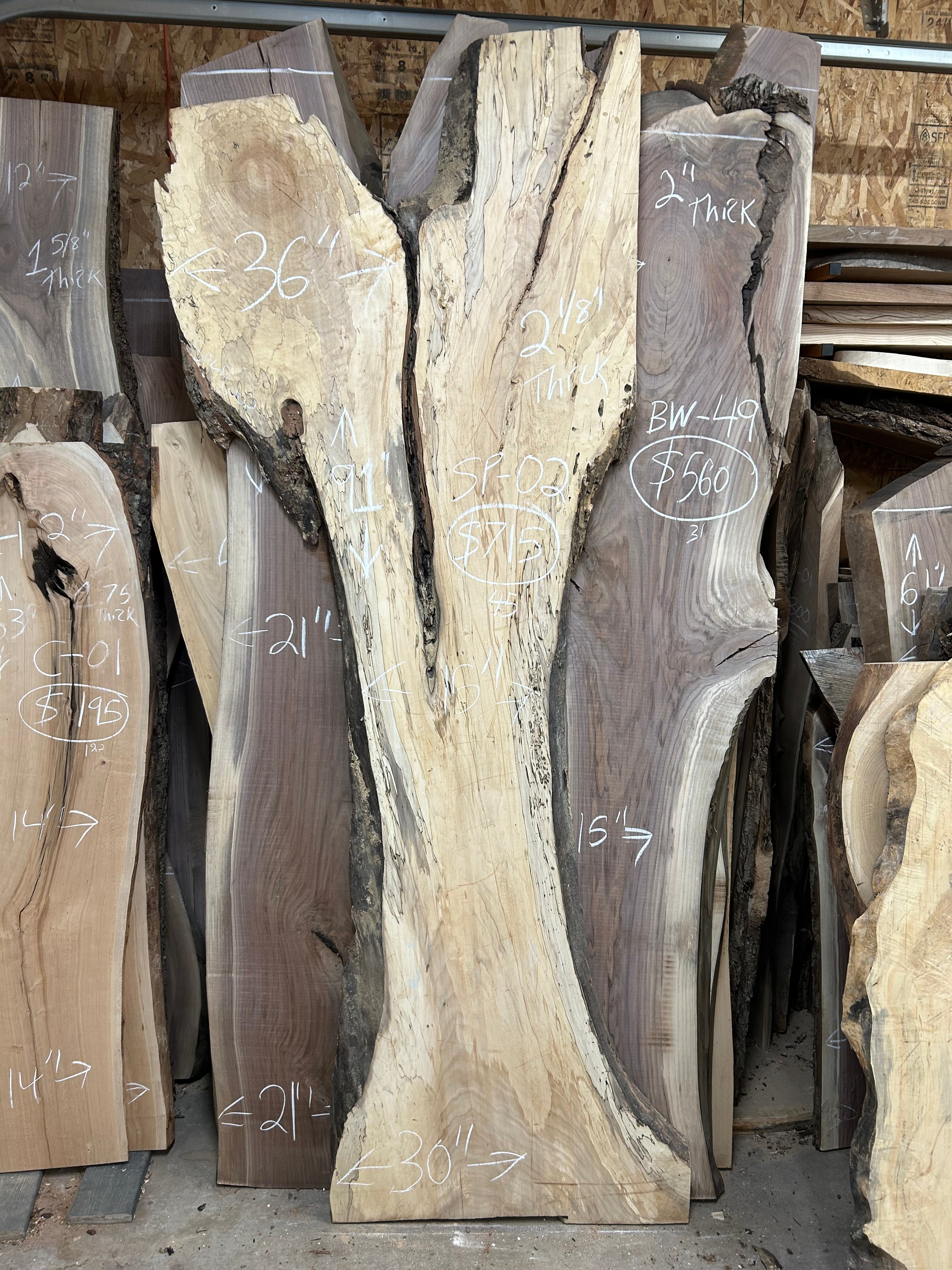Tiger Maple Slabs Live Edge Single Slab Curly Maple Wood 90" X 33 39"