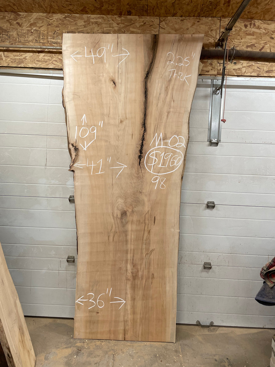 M-02 Sugar Maple Live Edge Slab – Wood Walker Customs
