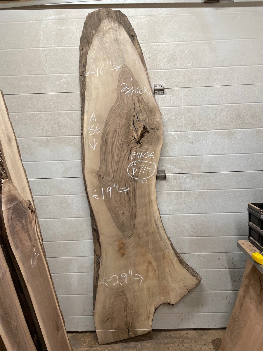 EW-06 English Walnut Live Edge Slab – Wood Walker Customs